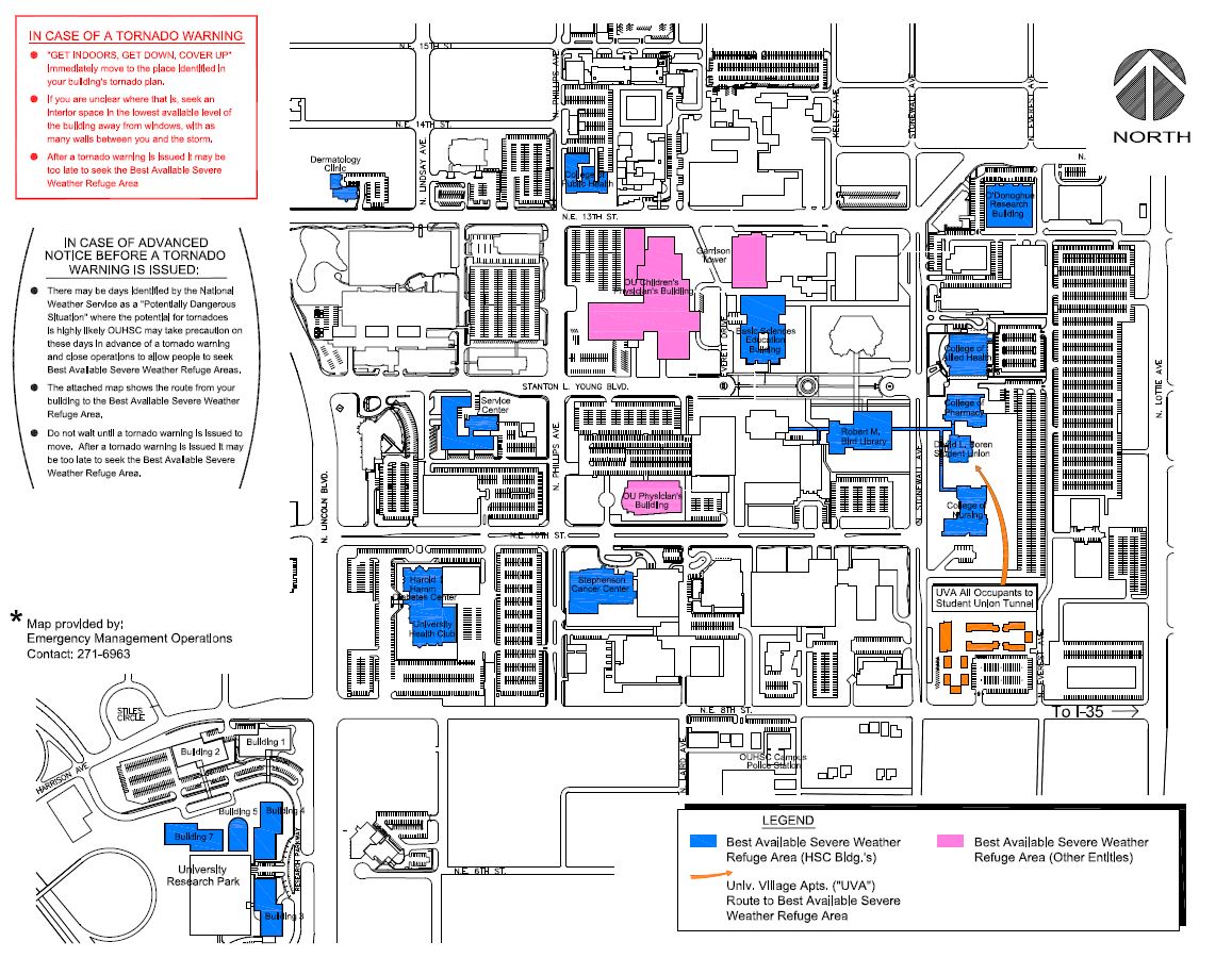 OUHSC Police > Emergency Management > EOM Severe Weather Refuge Plan